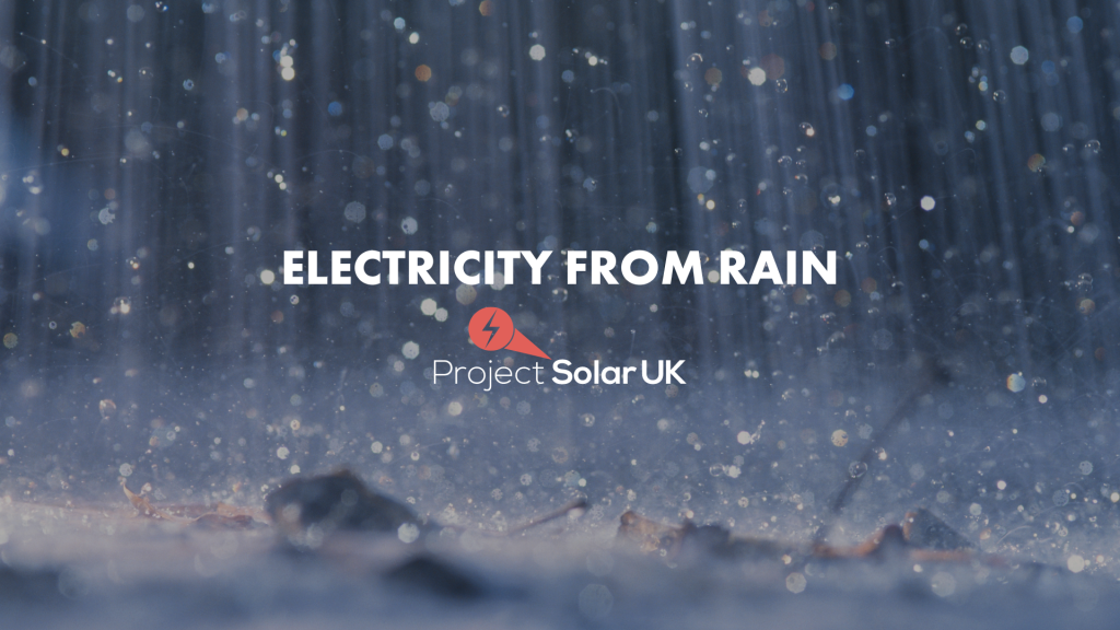 Electricity From Rain - The Latest Solar Panel Technology - Project ...